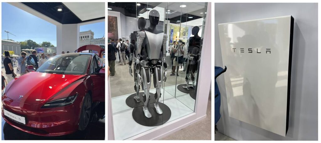 Tesla Shines at IAA Auto Show with Model 3, Optimus & Powerwall